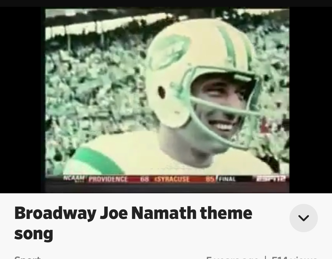 Broadway Joe theme song 1968 vs Rapping Grammy Niners 2019 but about ...